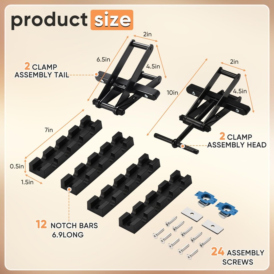Panel Clamps Woodworking, Panel Clamp, 2 Pack of 4 Way Pressure Clamps ...