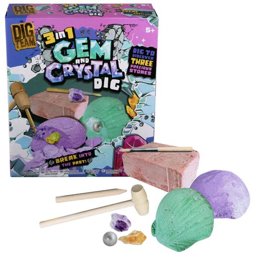 The Dig Team 3 in 1 Gem & Crystal Dig Kit | eBay