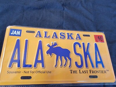 Alaska Metal License Plate 6" X 12" Souvenir Novelty Plate | eBay