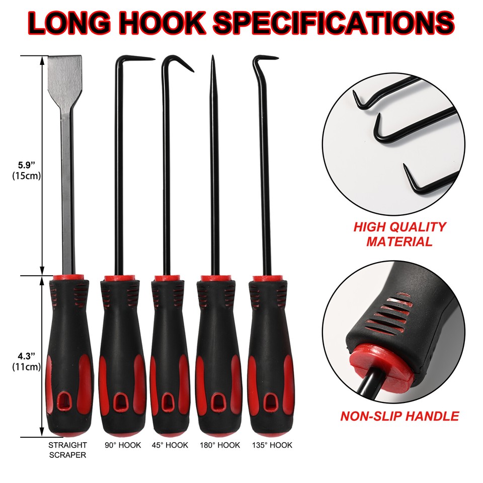 11x Pick And Hook Set Automobile Electronic Hand Tool Scraper Oring ...