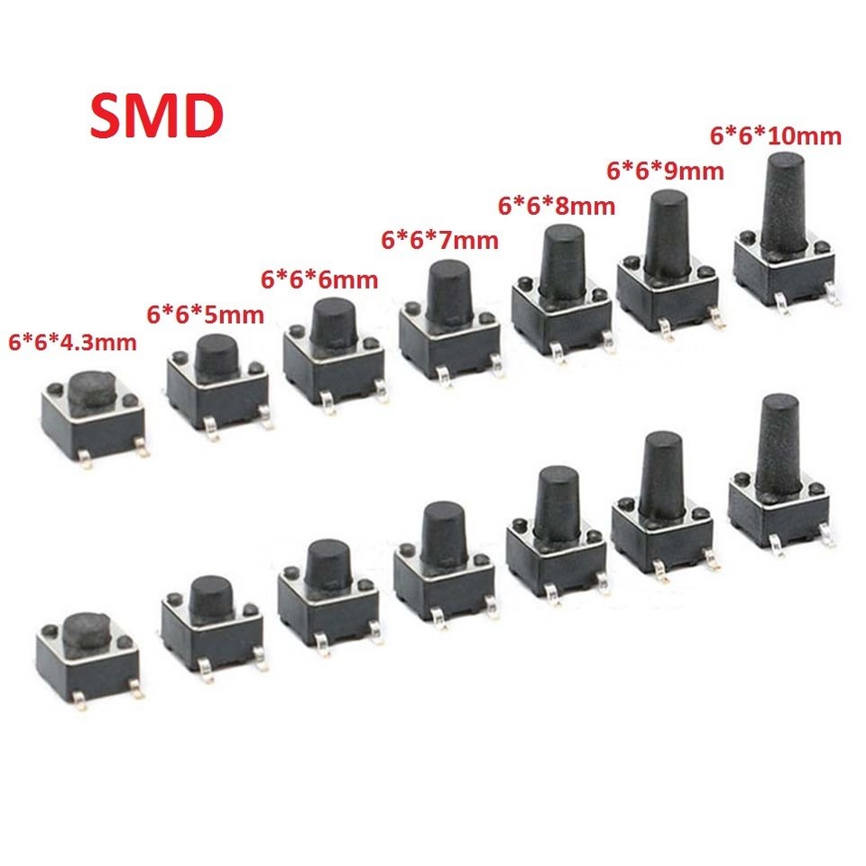 Momentary Tactile Push Button Switch Vertical/SMD/Horizontal Micro PCB ...