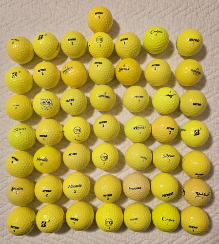 50 Yellow Mix 5A/4A Mint Used Golf Balls | eBay