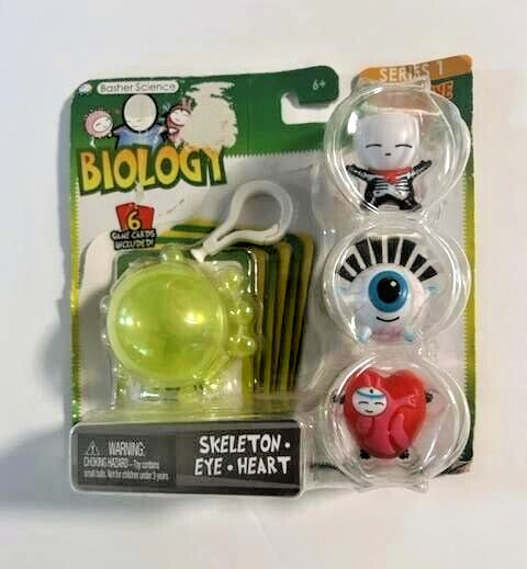 Basher Science Biology Set Series 1 Skeleton Eye Heart Figures 6 Game ...