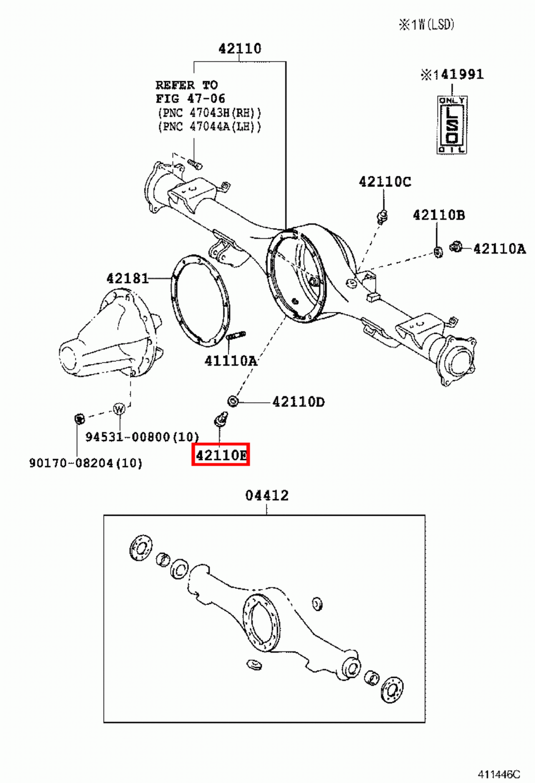 Genuine Hilux YN58 YN57 YN56 YN55 YN50 YN135 YN130 Rear Axle Magnetic ...