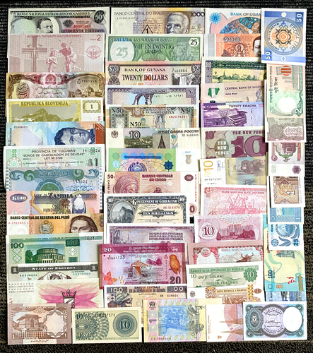 50 Banknotes from 50 Countries Collection - Unique World Currency Lot ...