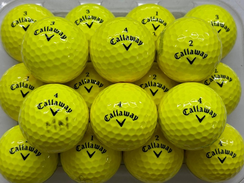 CALLAWAY CXR POWER YELLOW GOLF BALLS PEARL/GRADE A LAKE BALLS 24 PACK ...