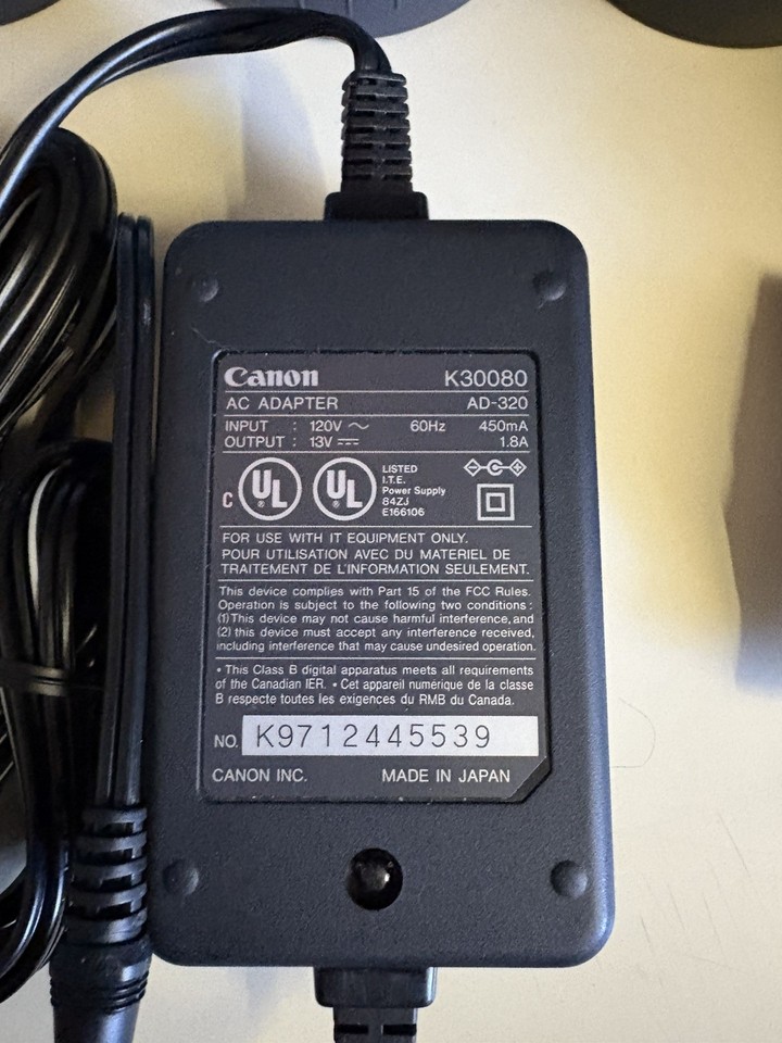 Canon BJC-85 K10190 Color Bubble Jet Color Printer W/ Power Adapter ...