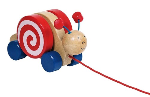 Toys Pure Wooden Pull Along Snail | eBay