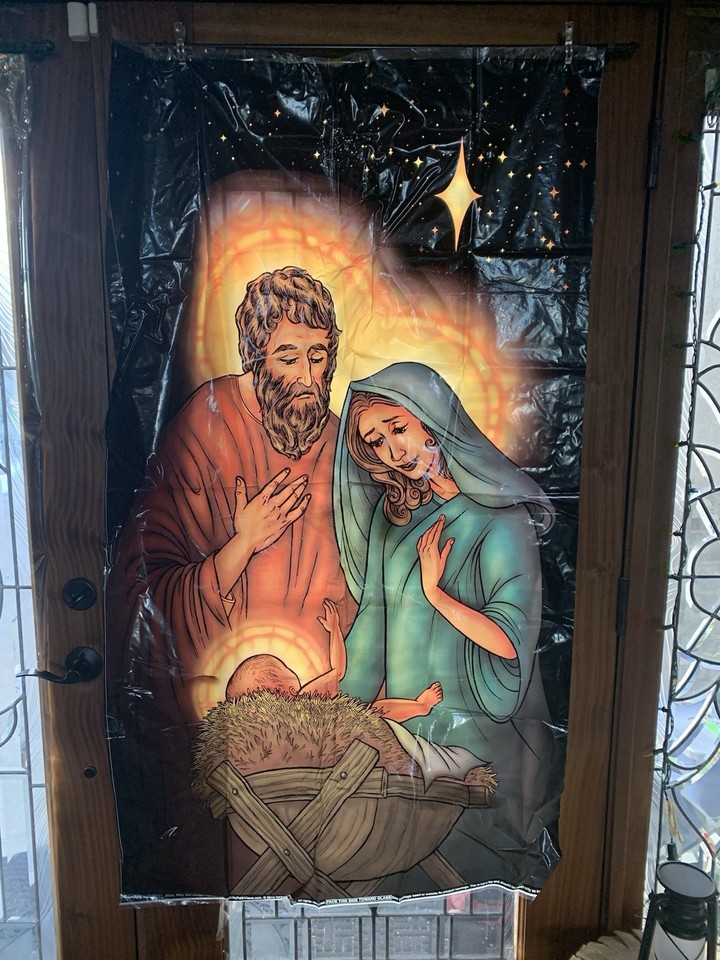 WOWindow Posters Jesus, Mary, and Joseph Backlit Decoration 3’ X 5 ...