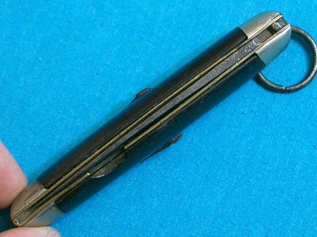 ANTIQUE SPAIN FRANCE COUTEAU HORN BARREL NAVAJA RING LOCKBACK KNIFE ...