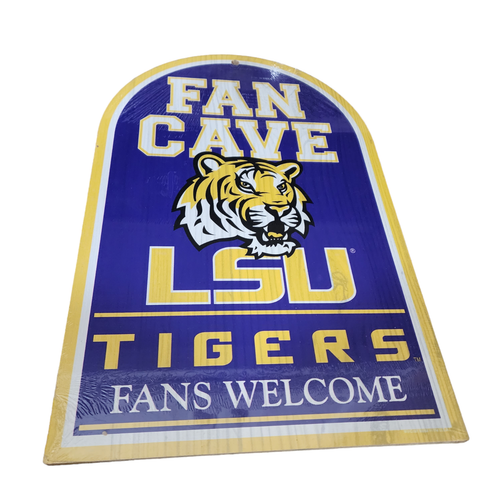 LSU FAN CAVE: Tigers Fans Welcome 17” X 11” WinCraft Sealed Sign ...