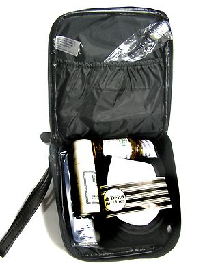 Unused DELTA AIRLINES 1st CLASS AMENITY KIT, w/ Nylon Bag Useful for ...