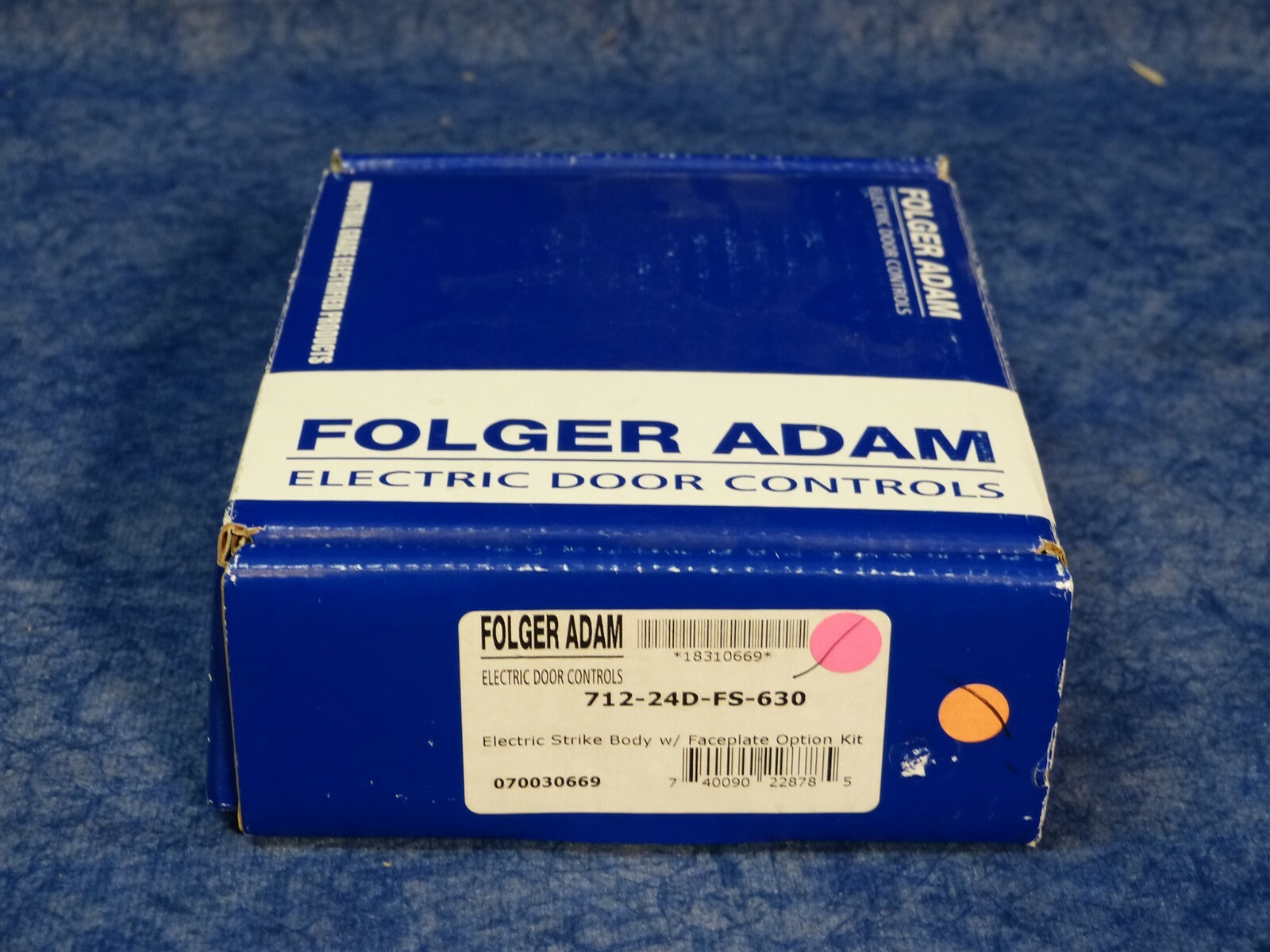 Folger Adam 712-24D-FS-630 Electric Strike Body w/ Faceplate option kit ...