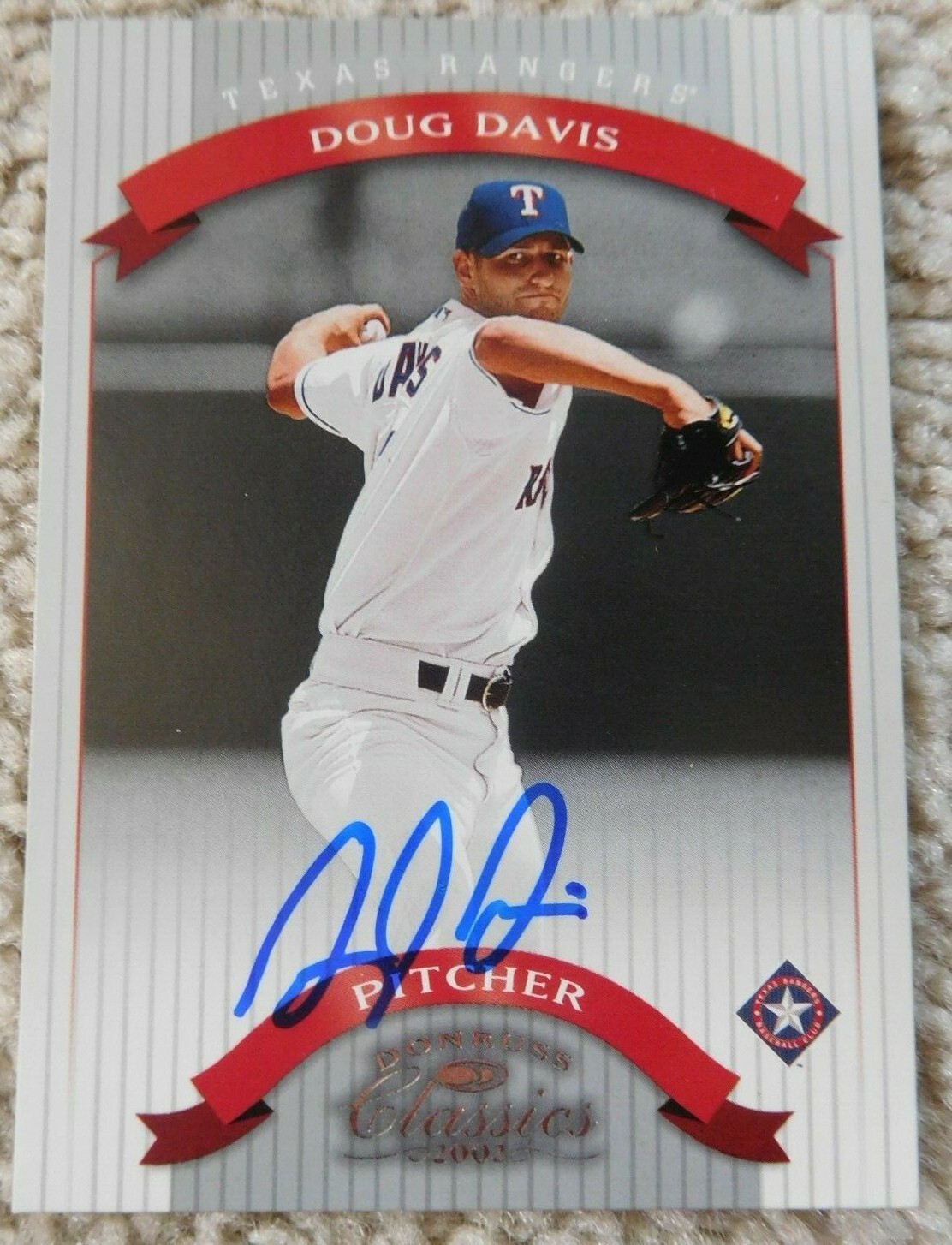 Doug Davis Autographed Signed 2002 Donruss Card Rangers Brewers ...