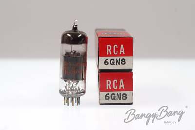2 Vintage RCA 6GN8/6EB8 Triode Pentode TV Ham Radio Audio Vacuum Tube ...