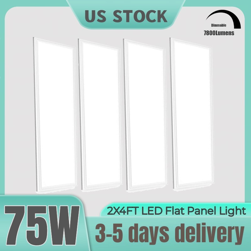 2x4 LED Ceiling Light,75 Watt Flat Ultra-Slim Dimmable Edge Lit LED ...