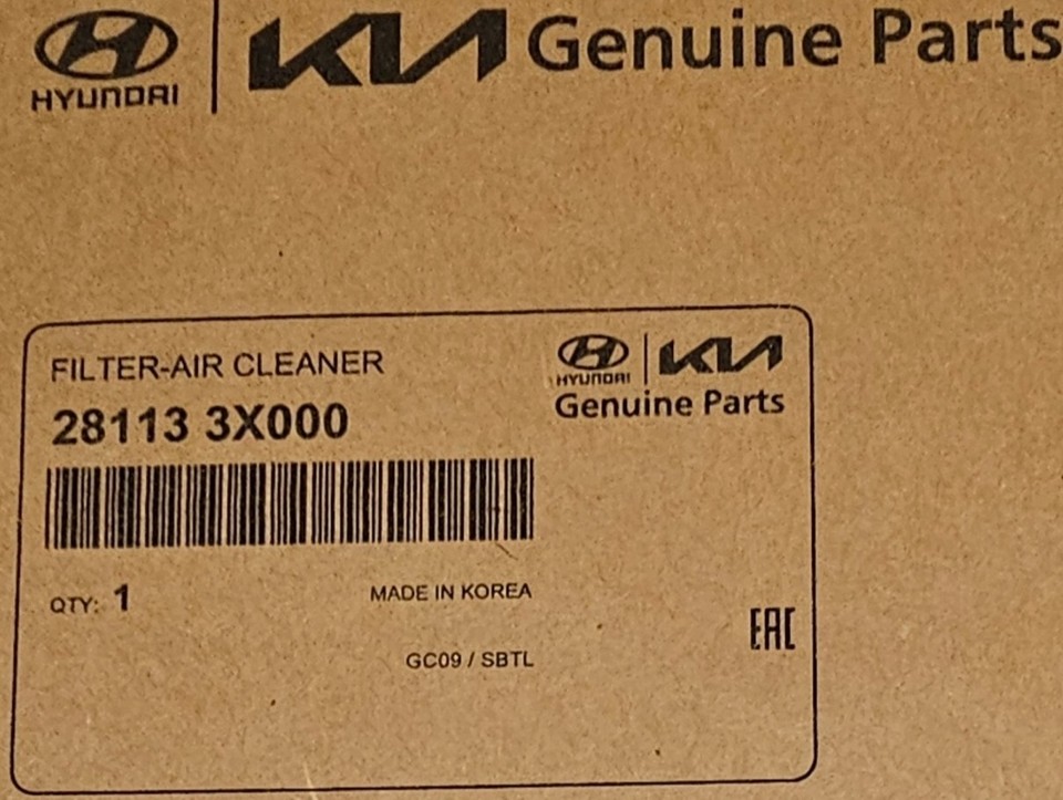 Hyundai Kia 28113-3X000 Genuine Engine Air Filter Compatible | eBay