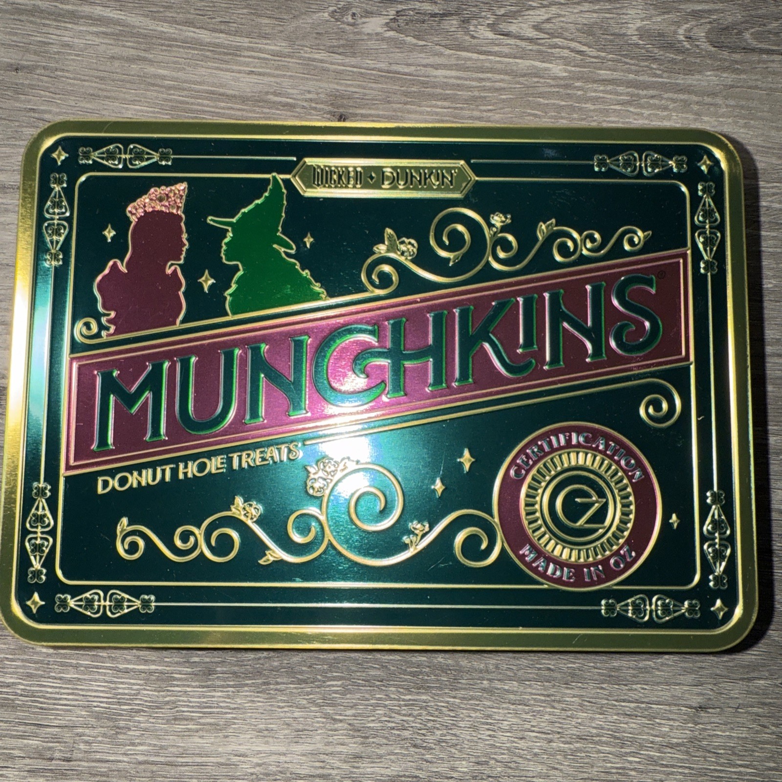 2025 WICKED Dunkin’ Donuts Exclusive Munchkin OZ TIN BOX (box only) New ...