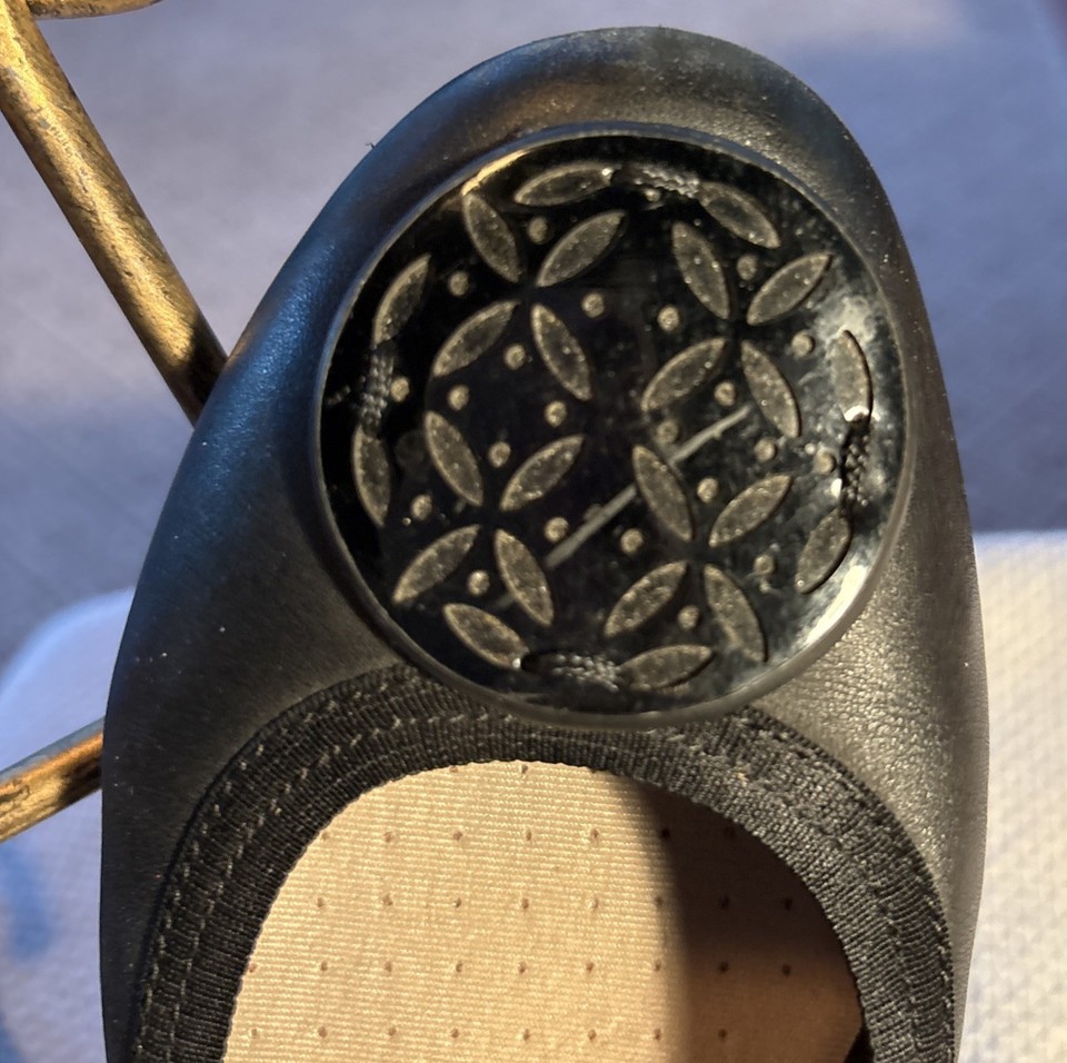 Clarks Collection Soft Cushion Black Women Ballet Flats Shoes 6 1/2 m ...