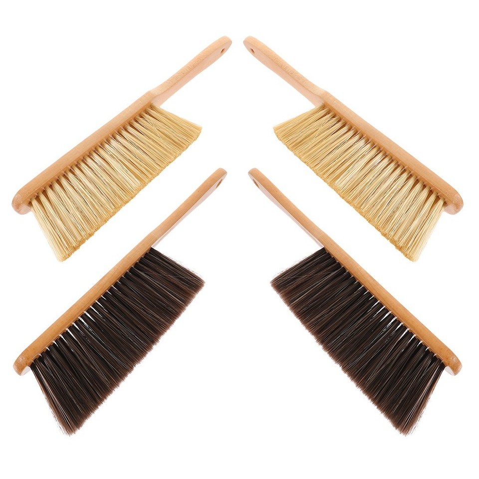 4 Pcs Dust Sweeping Soft Brush Straw Broom with Wood Handle Bamboo ...