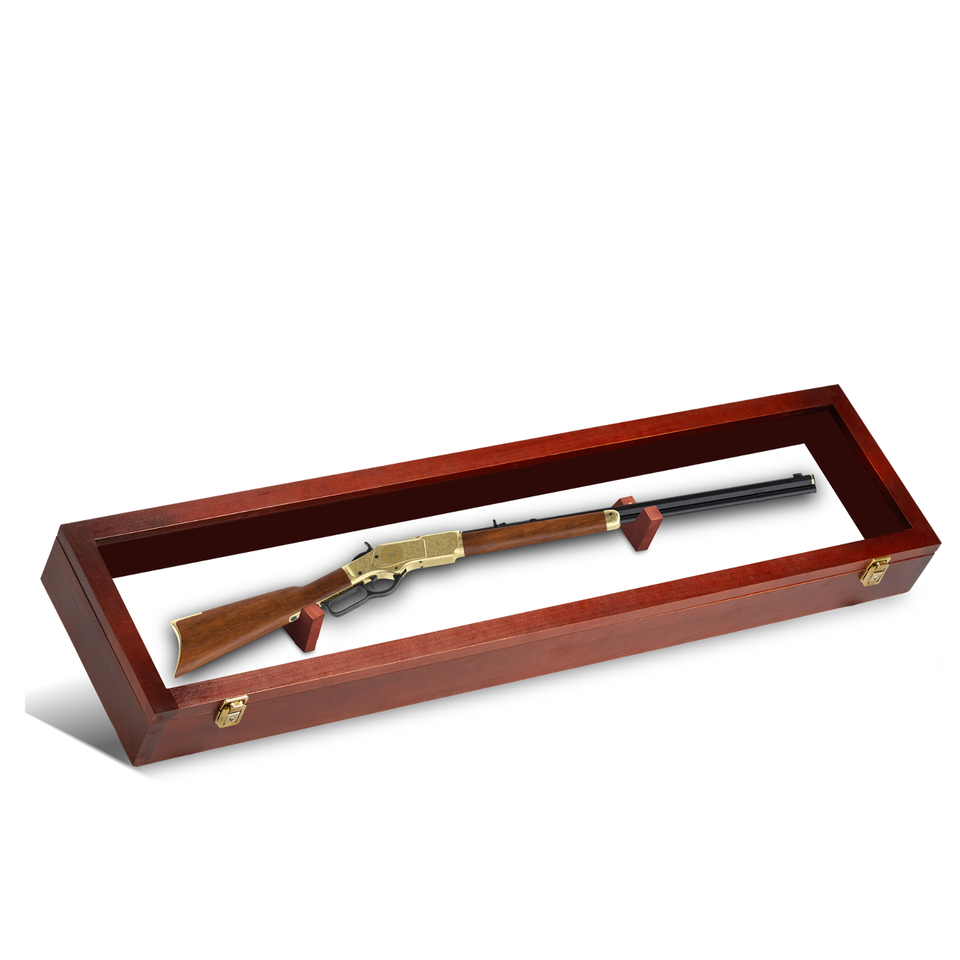 Pennzoni Rifle Gun Display Case Gun Wall Mount Cabinet w/Acrylic Door ...