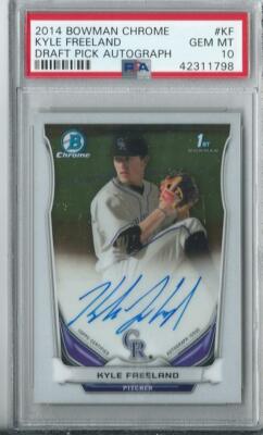 2014 Bowman Draft Kyle Freeland Auto Autograph RC Rookie Rockies ...