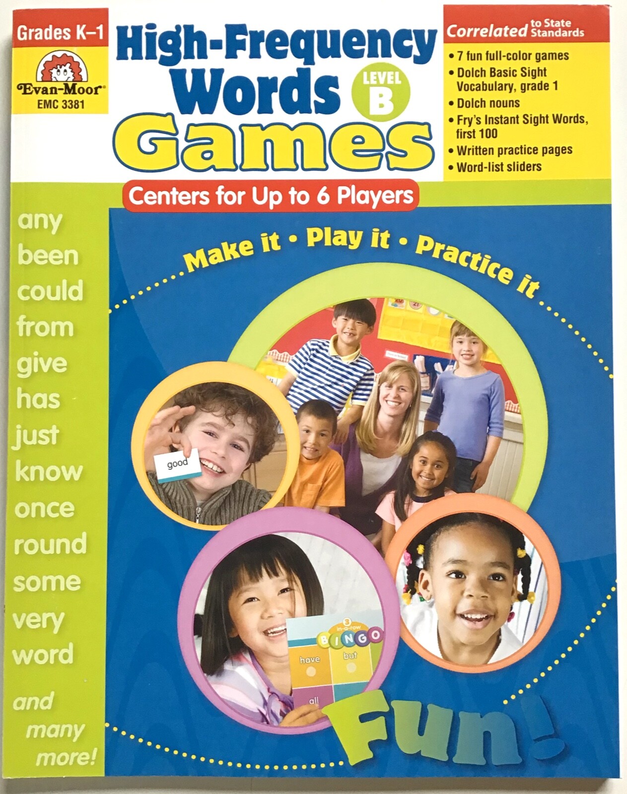High-Frequency Word Games Grade K-1: Dolch Basic Sight Vocabulary | eBay