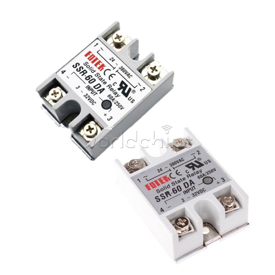 SSR DC3-32V to AC24-380V 25A/40A/60A SSR-25DA 40DA 60DA Solid State ...