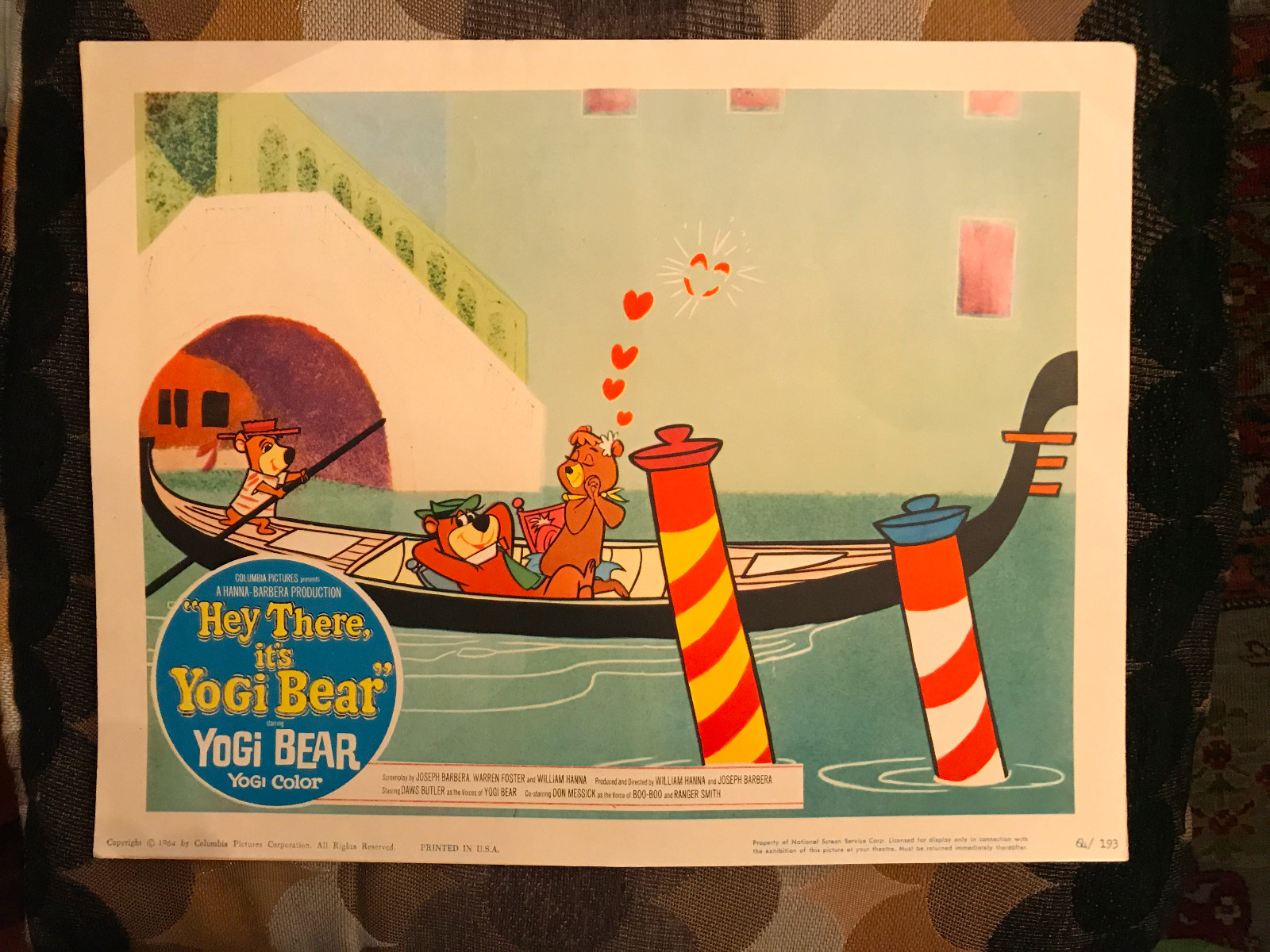 Hey There, It's Yogi Bear 1964 Columbia animation lobby card Yogi ...