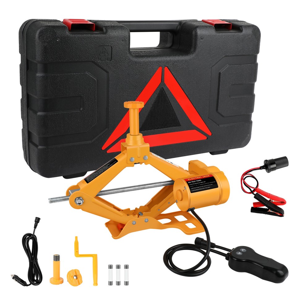 Scissor Jack Set 3 Ton Car Auto Jack Kit 12V Electric/Manual Scissor ...