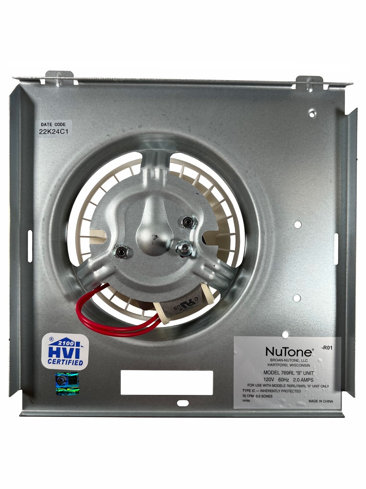 Nutone S0504B000 Motor Assembly for Models 769RL, 769RL-R01, 769RFT-R01 ...