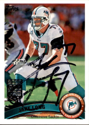 Jake Long Signed 2011 Topps 2010 All Pro Card #24 Miami Dolphins | eBay