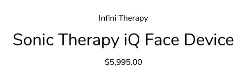 Infini Sonic Therapy iQ Face Device NEW In Box FREE OVERNIGHT SHIPPING ...