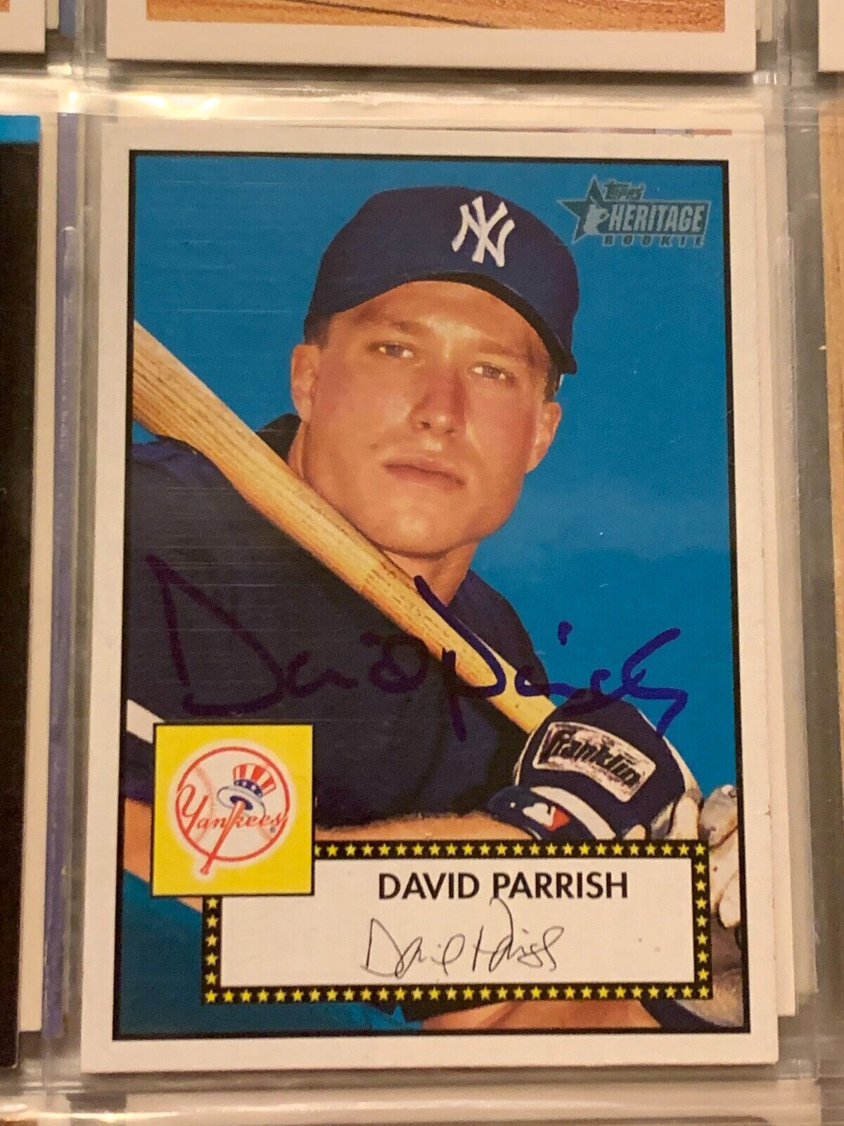 DAVID PARRISH AUTOGRAPHED SIGNED 2001 TOPPS HERITAGE CARD YANKEES COA | eBay