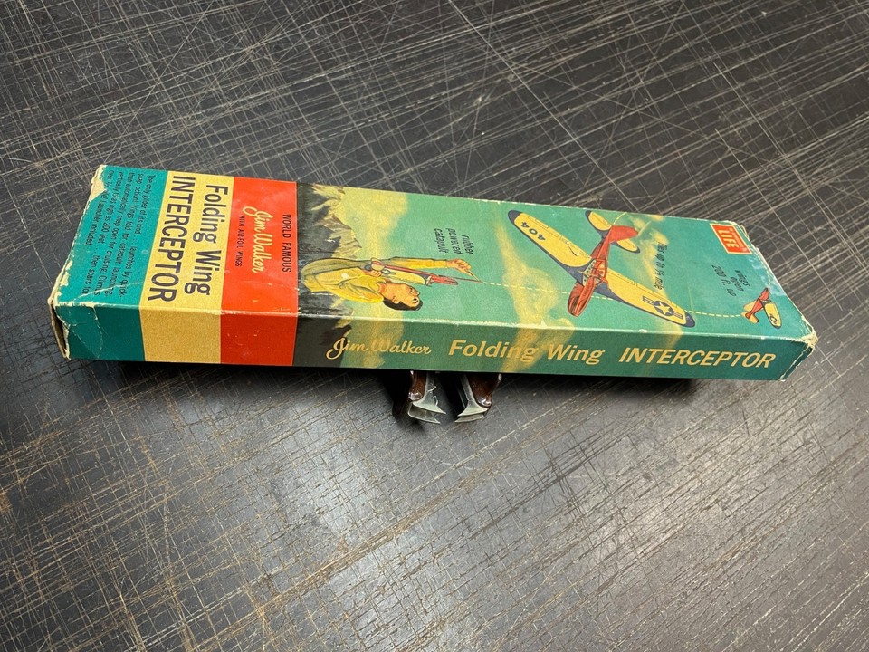 VINTAGE JIM WALKER FOLDING WING INTERCEPTOR CATAPULT LAUNCH MODEL ...