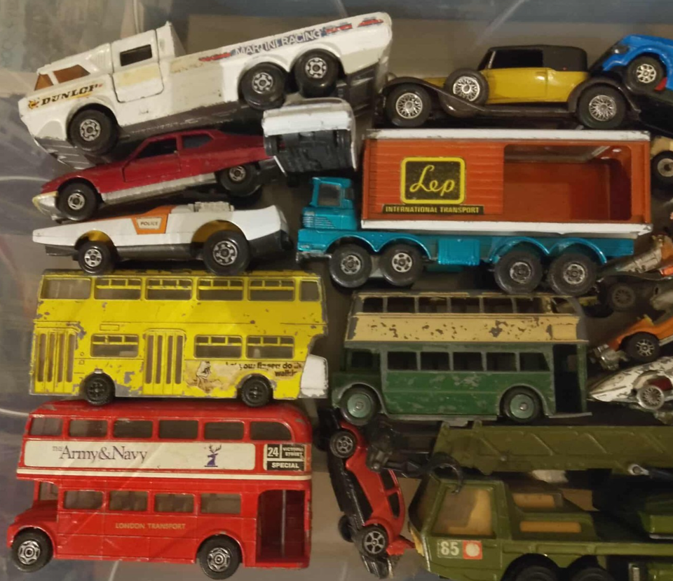 ORIGINAL VINTAGE DIECAST TOY JOB LOT DINKY CORGI MATCHBOX etc CARS ...