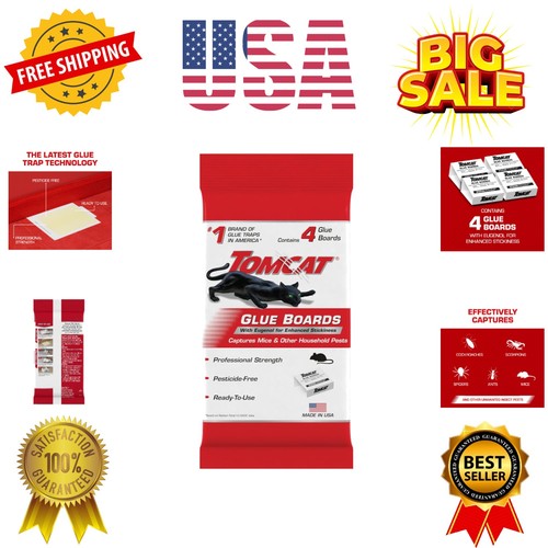 Glue Boards with Immediate Grip Glue for Mice, Cockroaches, and Insects ...