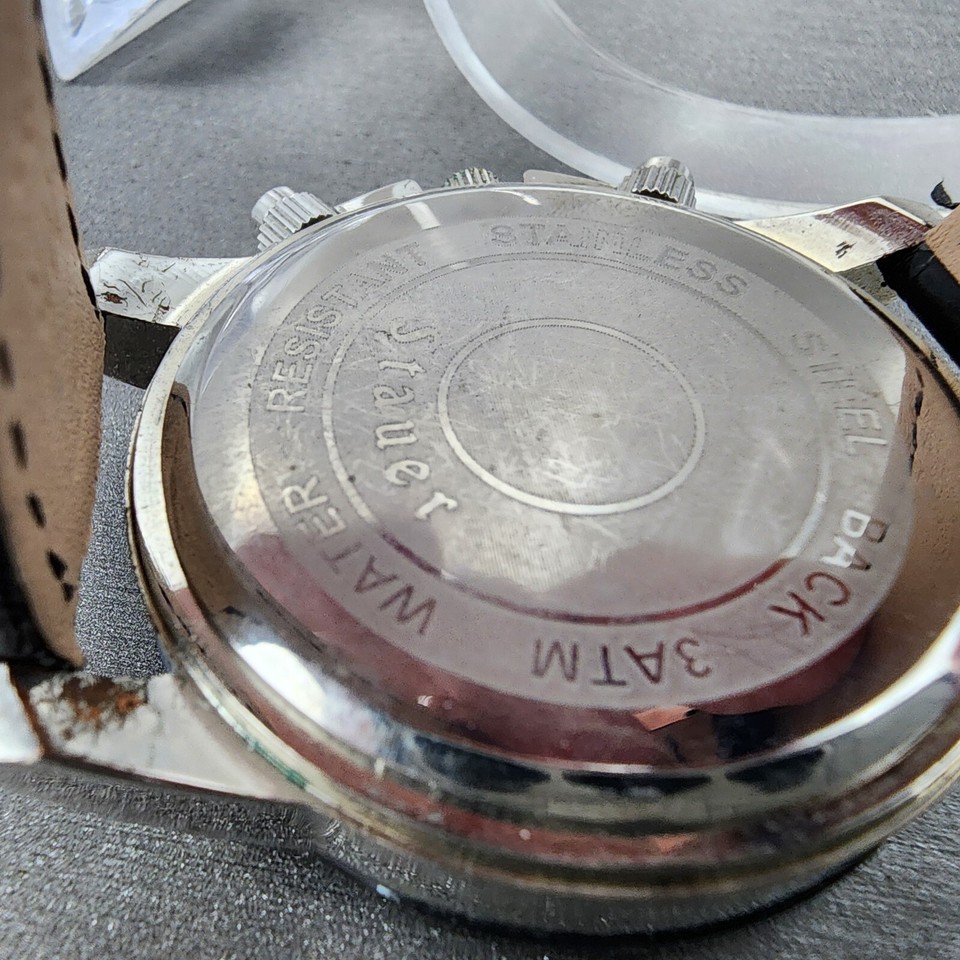 Stauer Jet Setter Watch Men 37mm Black Dial Silver Tone Date Round New ...