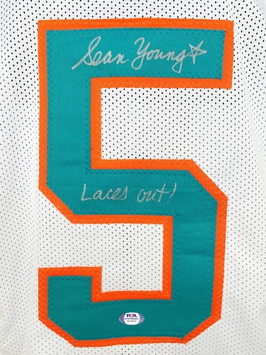 Sean Young autographed signed inscribed jersey Miami Dolphins PSA COA ...