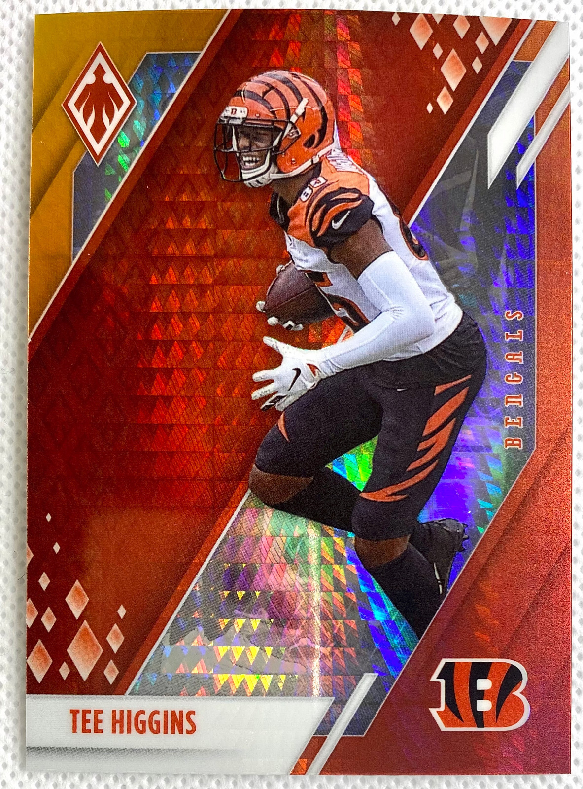 2021 Panini Phoenix Tee Higgins Fire Burst Card #21 Cincinnati Bengals ...