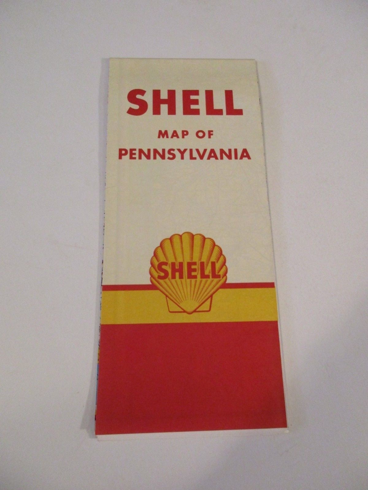 Vintage 1958 Shell Pennsylvania Oil Gas Service Station Travel Road Map ...