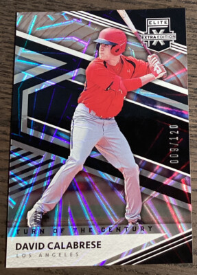 2020 Panini Elite Extra Edition Turn Century #82 David Calabrese /120 ...