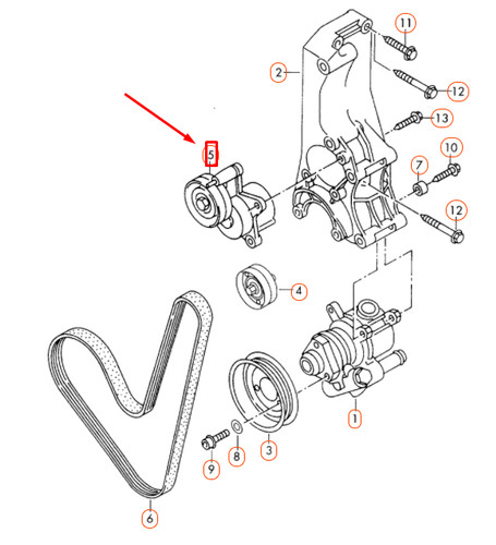 NEW OEM VW BEETLE 9C BELT TENSIONER DAMPER 030145299F GENUINE | eBay