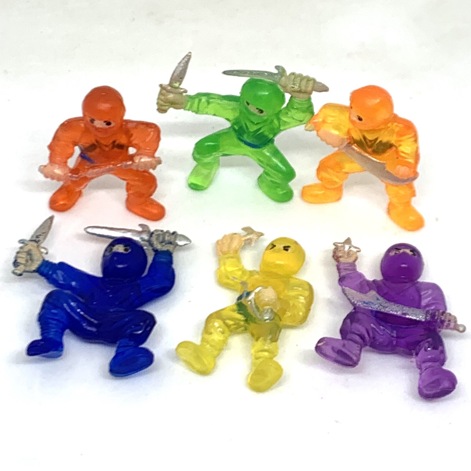 Vintage Rubber Ninja Mini Figures - Approximately 1.5"Translucent Lot ...