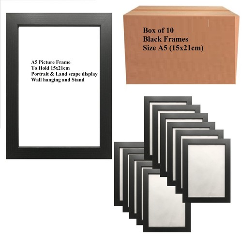 10 Pcs Black A5 ( 15X21CM ) Photo Picture Frame Wall Mount Landscape Or Portrait | eBay UK