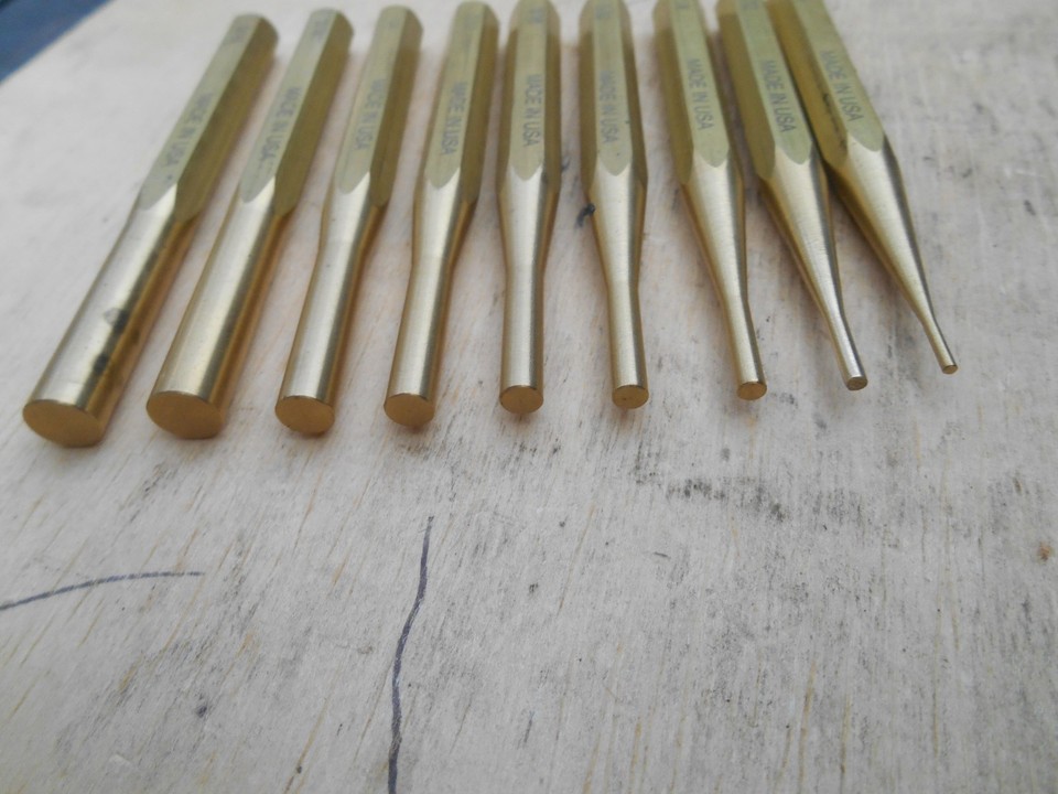 Brass Drive Pin Punches MADE IN USA Punch Set Drift Pin Gunsmith Hand Tools | eBay