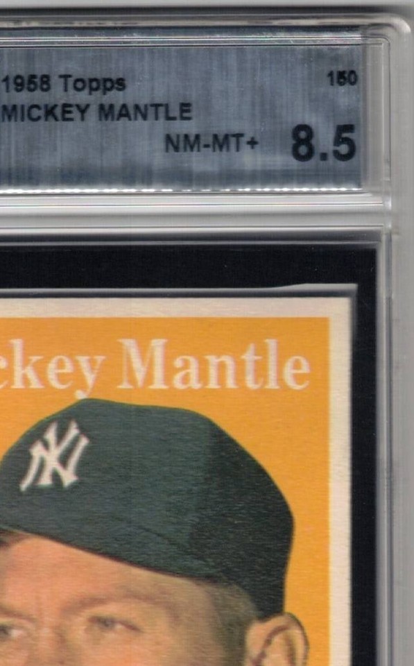 1958 TOPPS #150 MICKEY MANTLE NEW YORK YANKEES HOF STUNNER GAI 8.5 READ ...
