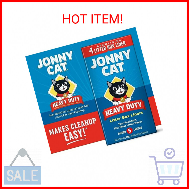 Jonny Cat Heavy Duty Litter Box Liners, Jumbo, 5ct | eBay