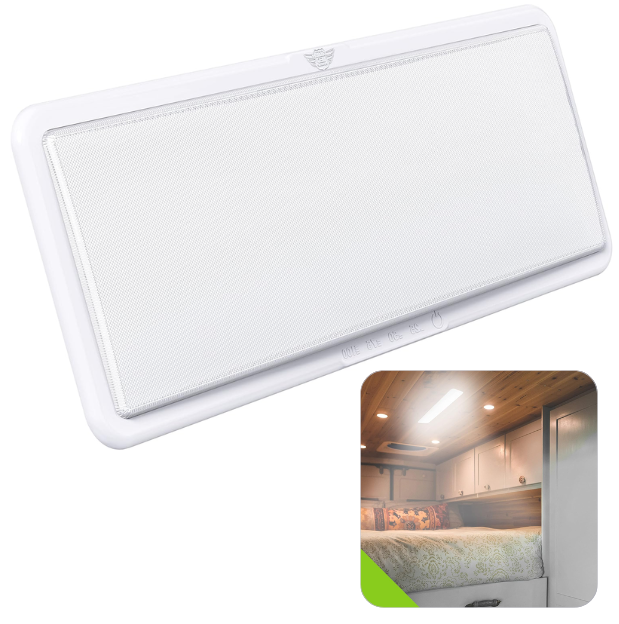 Leisure LED RV LED Ceiling Light 21" x 8" Fixture 2000 Lumen with Touch ...