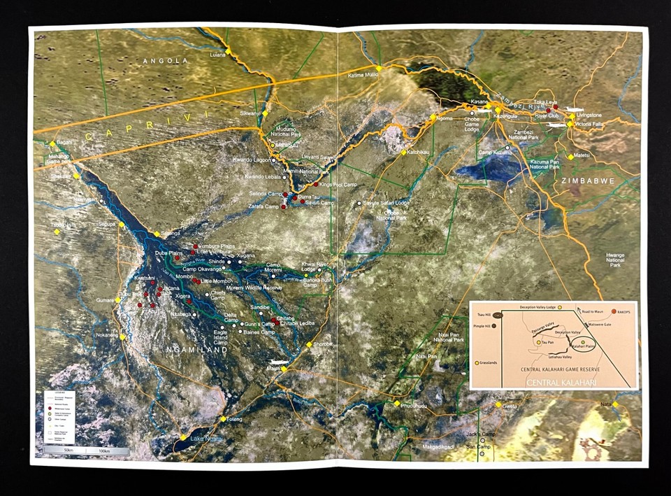 2000s Sefofane Air Charters Botswana Africa Travel Brochure Okavango ...